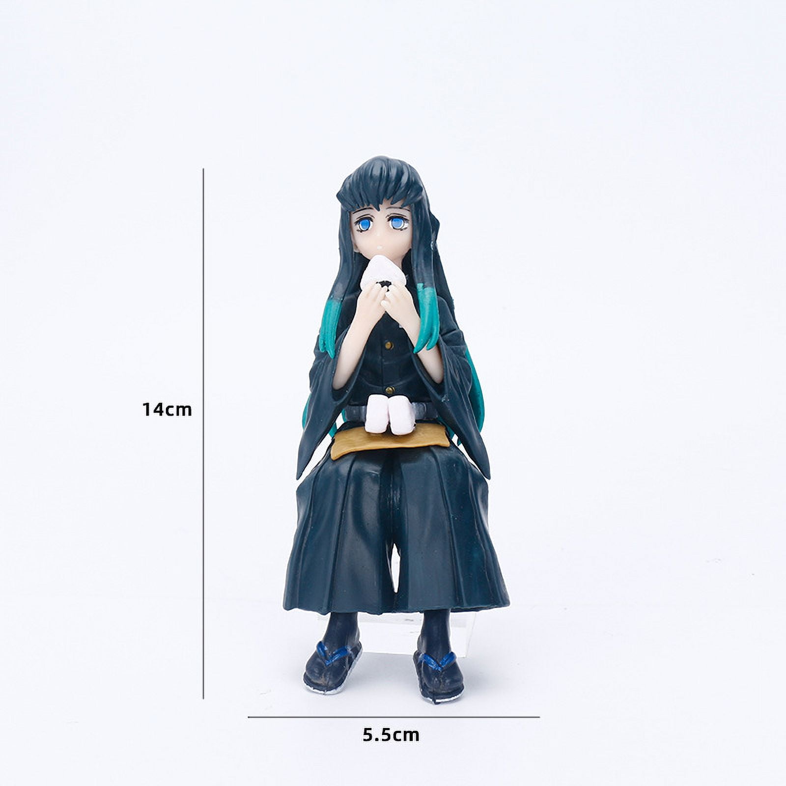Anime Demon Slayer Muichiro Tokito Figure Toy Eat Rice Balls Series ...
