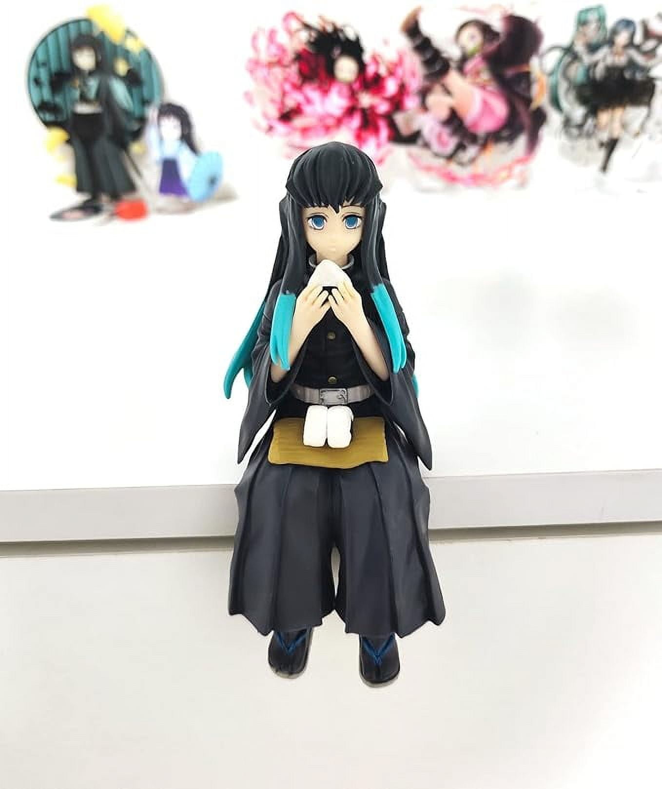 Anime Demon Slayer Muichiro Tokito Figure Toy Eat Rice Balls Series ...