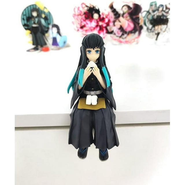 Anime Demon Slayer Muichiro Tokito Figure Toy Eat Rice Balls Series ...
