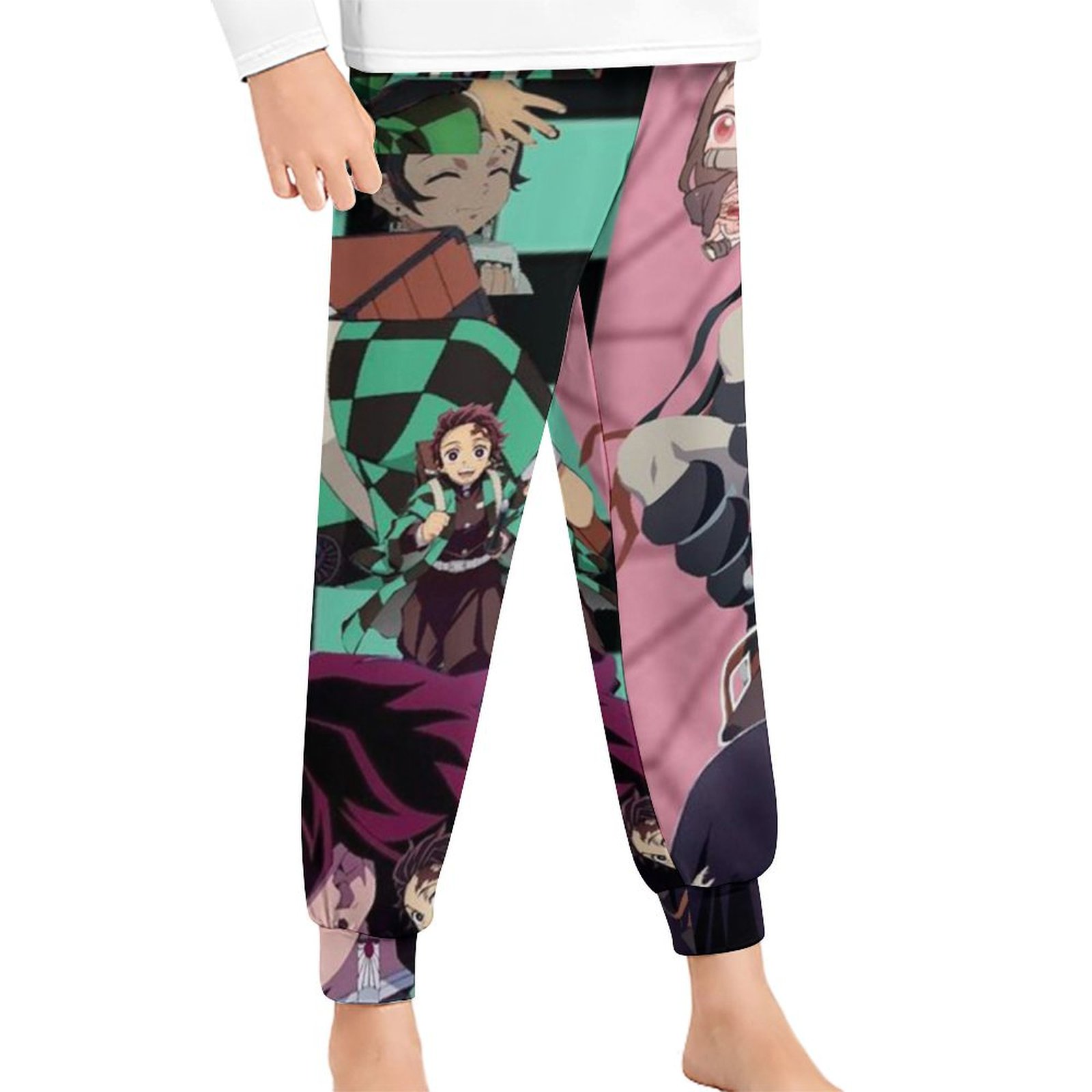 Anime Demon Slayer Nezuko Tanjiro Kid's Pajamas Sleep Bottoms Sleepwear ...