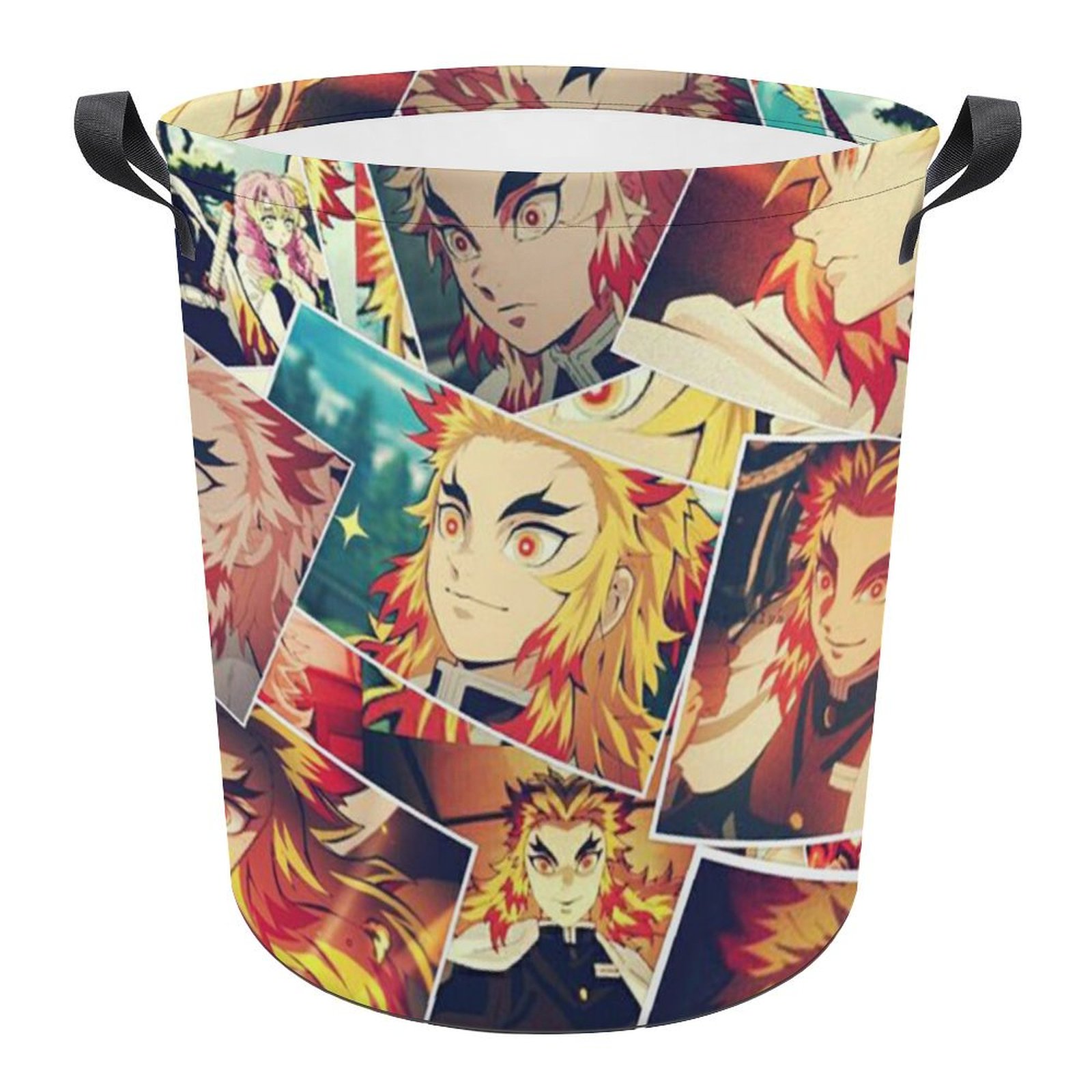 Anime Demon Slayer Rengoku Laundry Hamper Circular Foldable Large ...