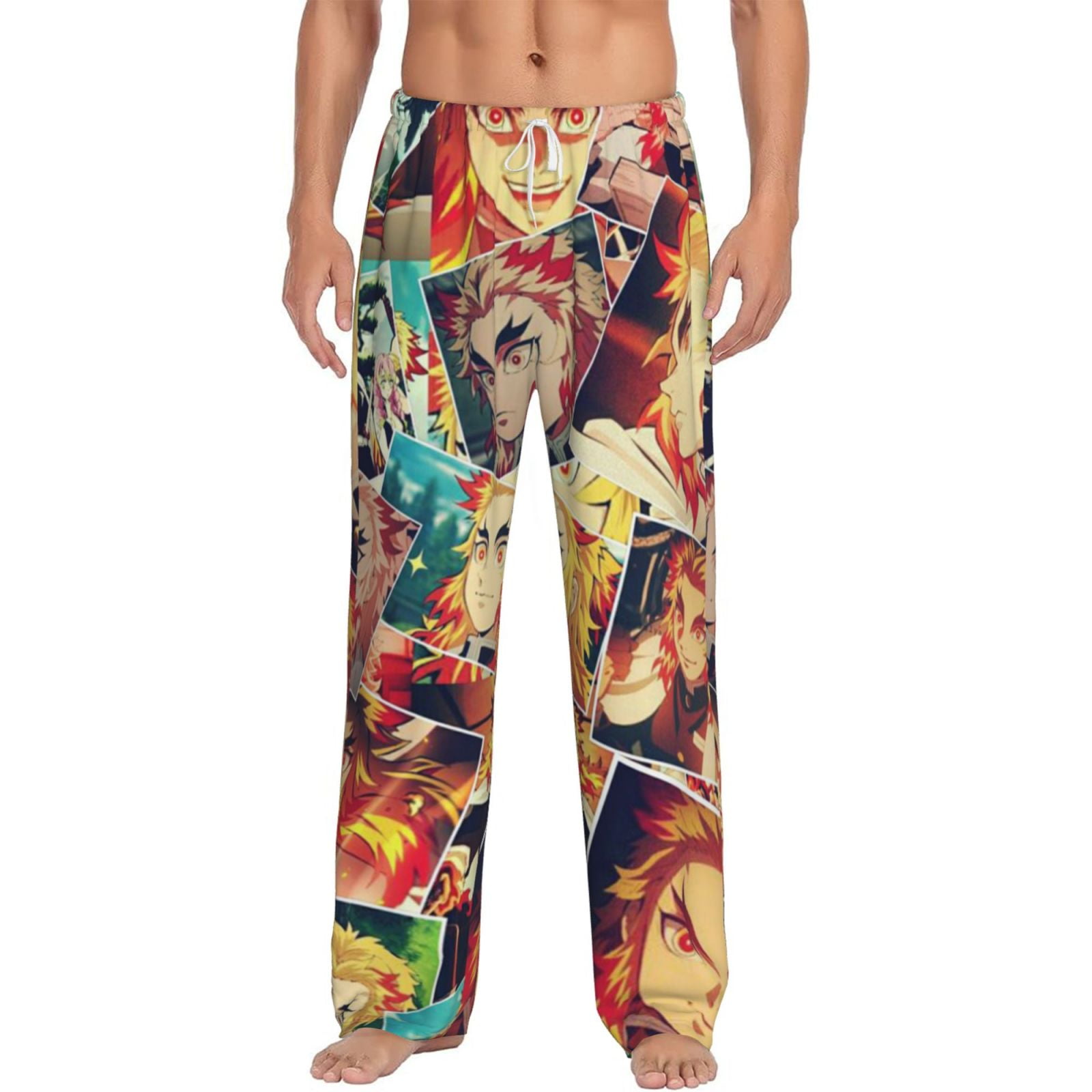 Anime Demon Slayer Rengoku Men's Pajama Pants Fashion Cozy Daily Lounge ...