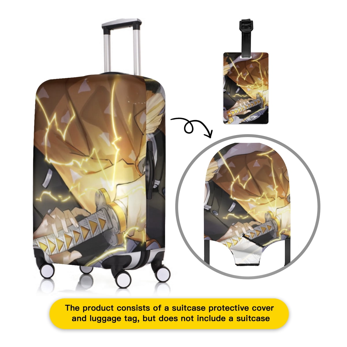 Anime Demon Slayer Suitcase Covers for Luggage-Anime Demon Slayer ...