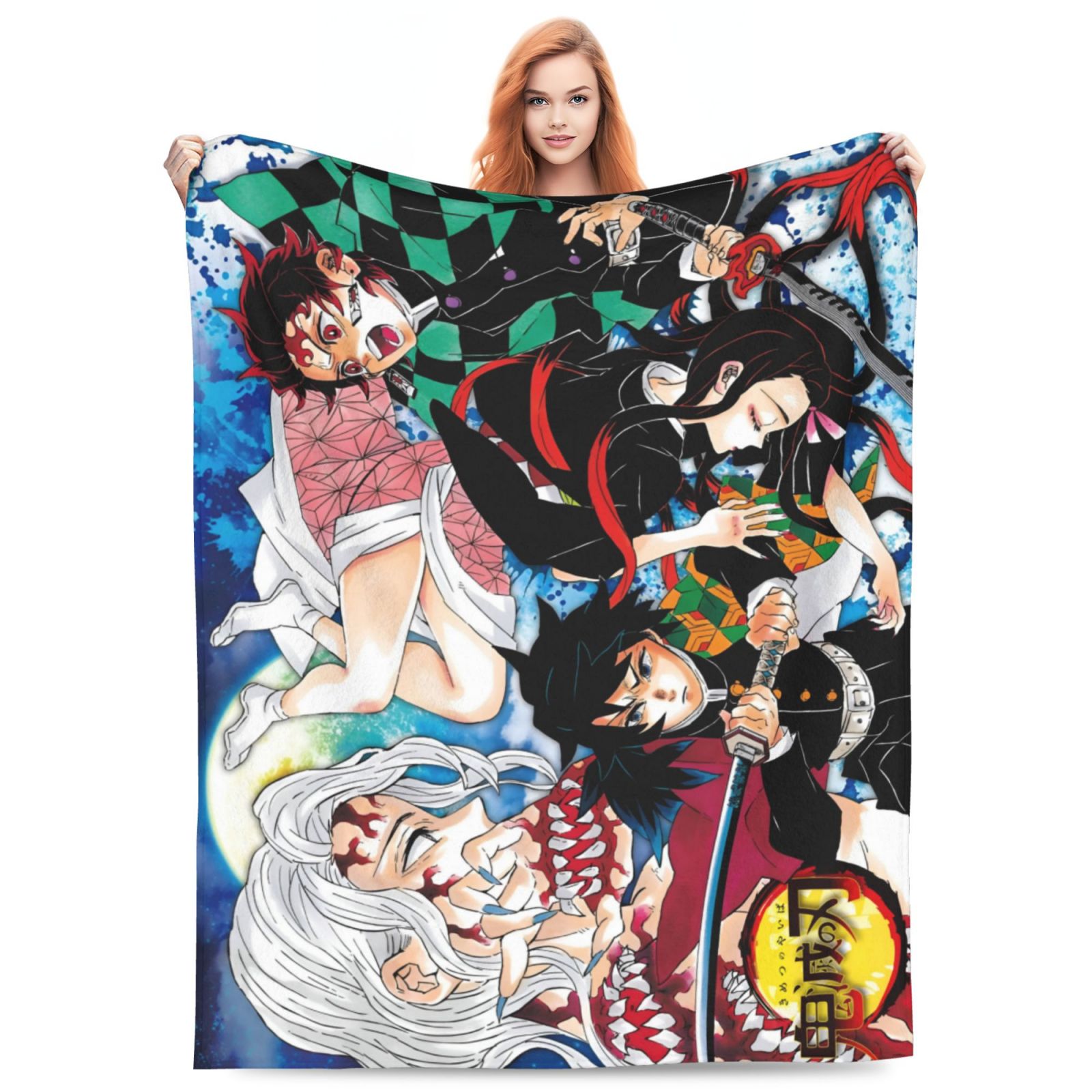 Anime Demon Slayer Super Soft Flannel Throw Blanket 40x30,50x40,60x50 ...