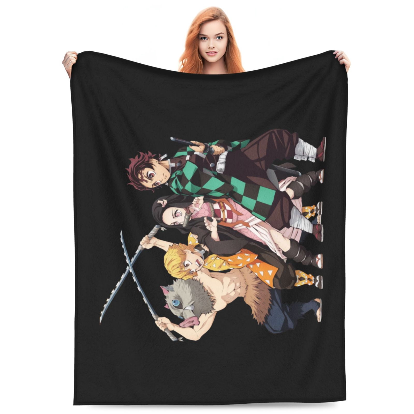 Anime Demon Slayer Super Soft Flannel Throw Blanket 40x30,50x40,60x50 ...