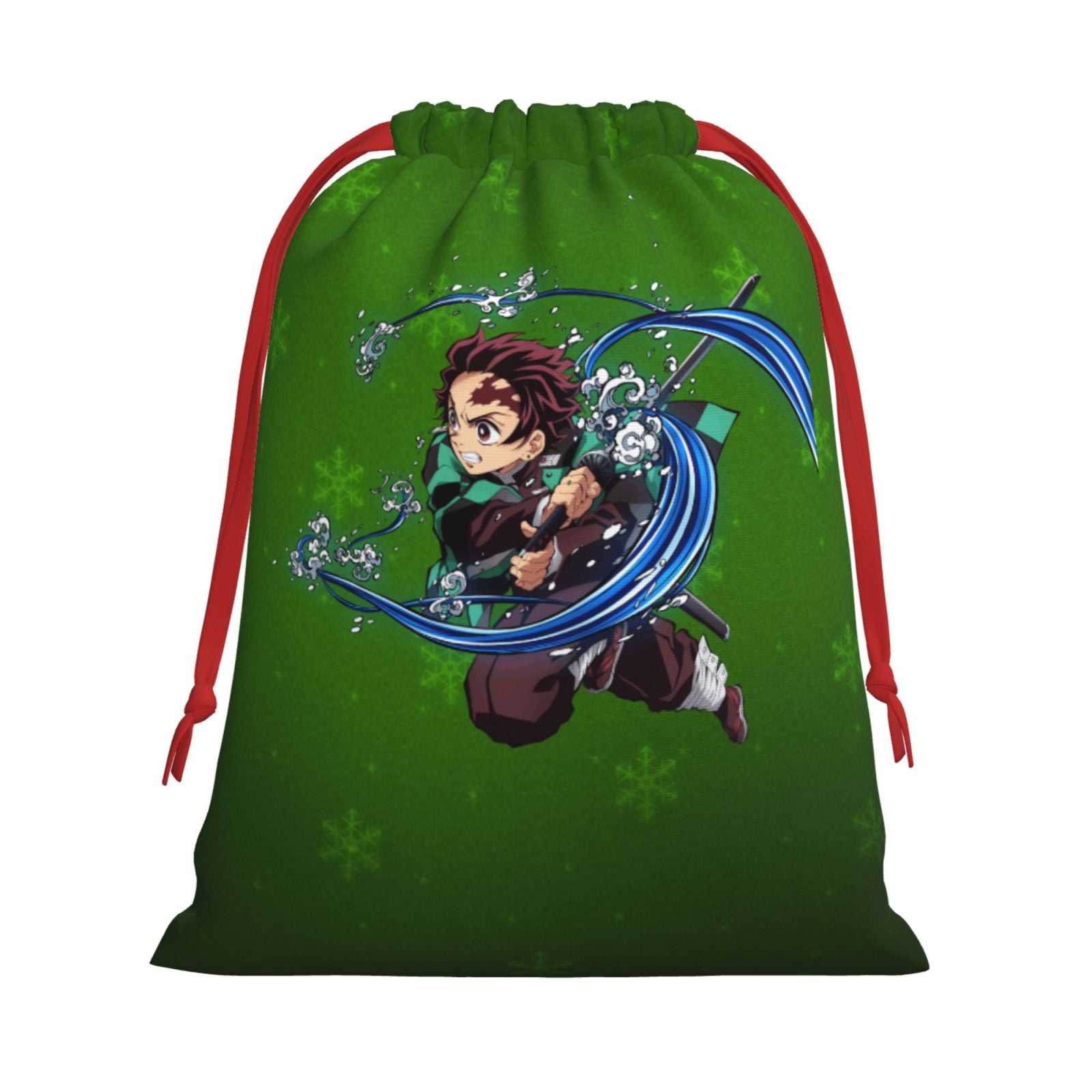 Anime Demon Slayer Tanjiro Christmas Gift Bag Drawstring Xmas Candy ...