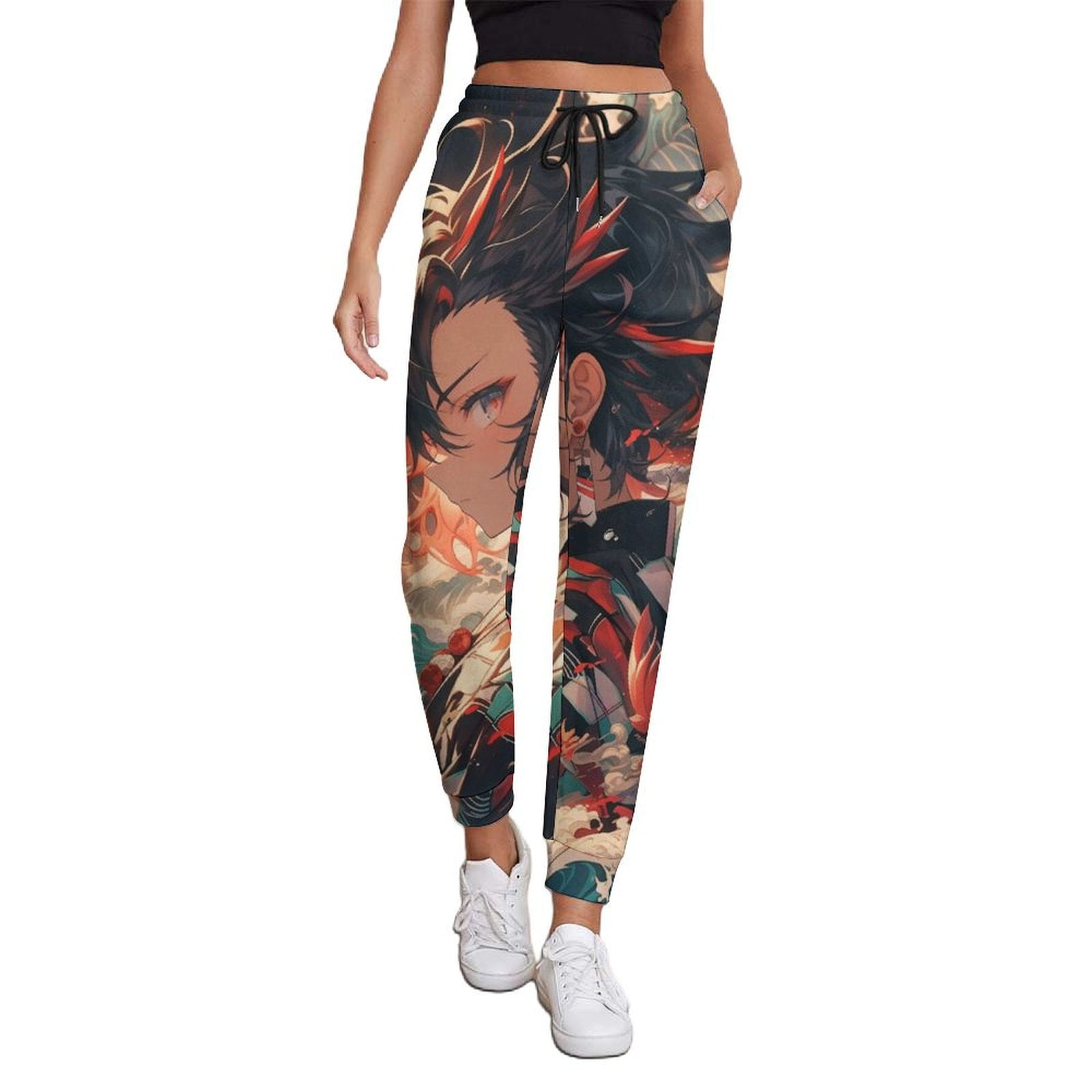 Anime Demon Slayer Tanjiro Fashion Sweatpants For Womens Joggers Pants ...