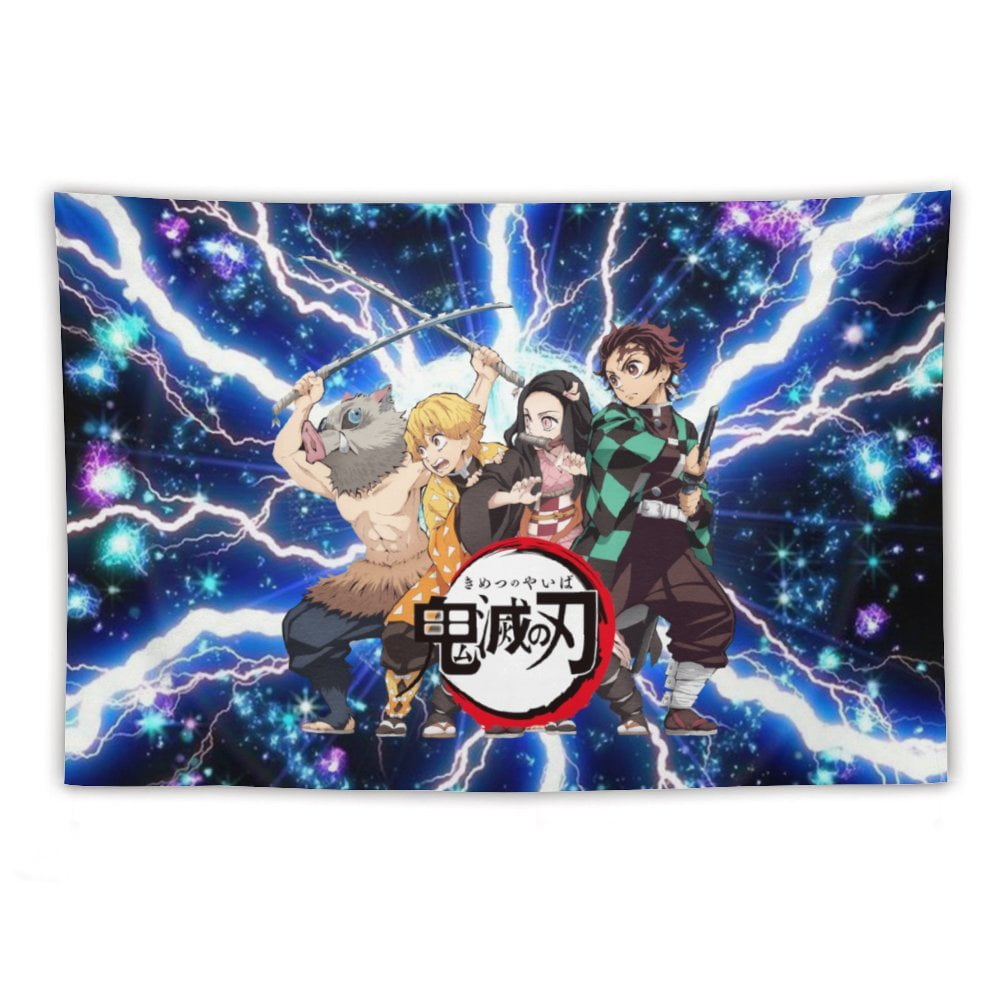 Anime Demon Slayer Tapestry 60x40 Inch Funny Flag Wall Hanging Window ...