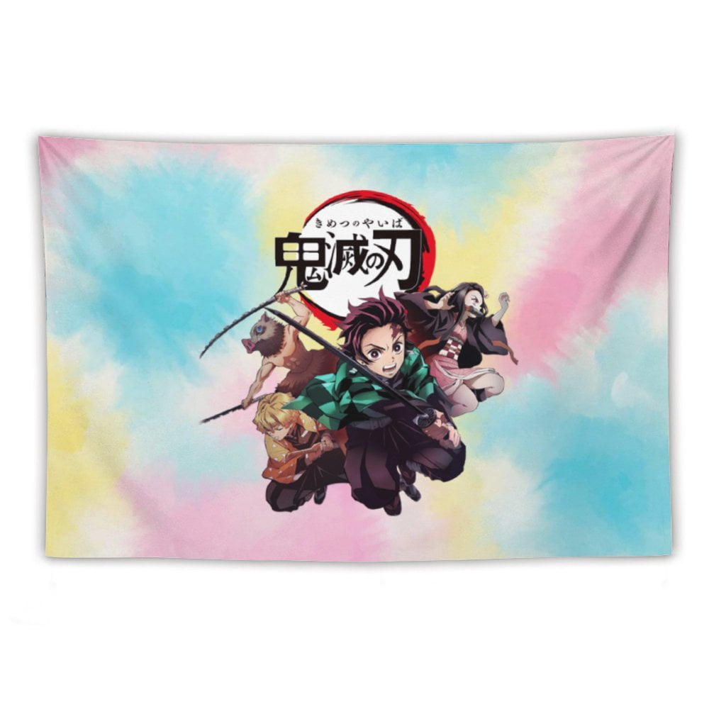 Anime Demon Slayer Tapestry 60x40 Inch Funny Flag Wall Hanging Window ...