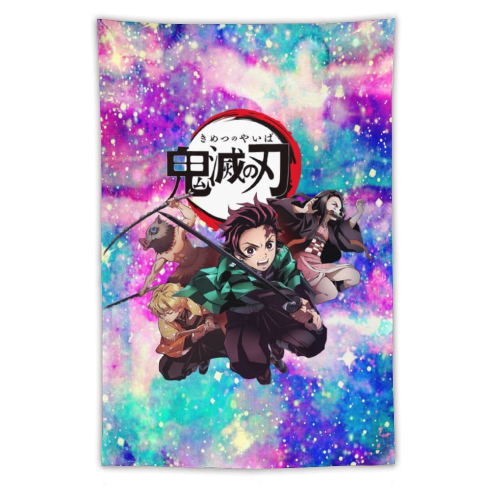 Anime Demon Slayer Tapestry 60x40 Inch Funny Flag Wall Hanging Window ...