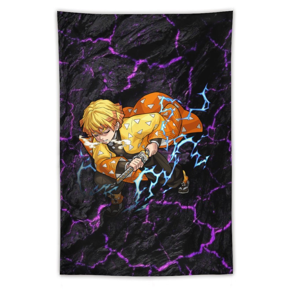 Anime Demon Slayer Tapestry 60x40 Inch Funny Flag Wall Hanging Window ...