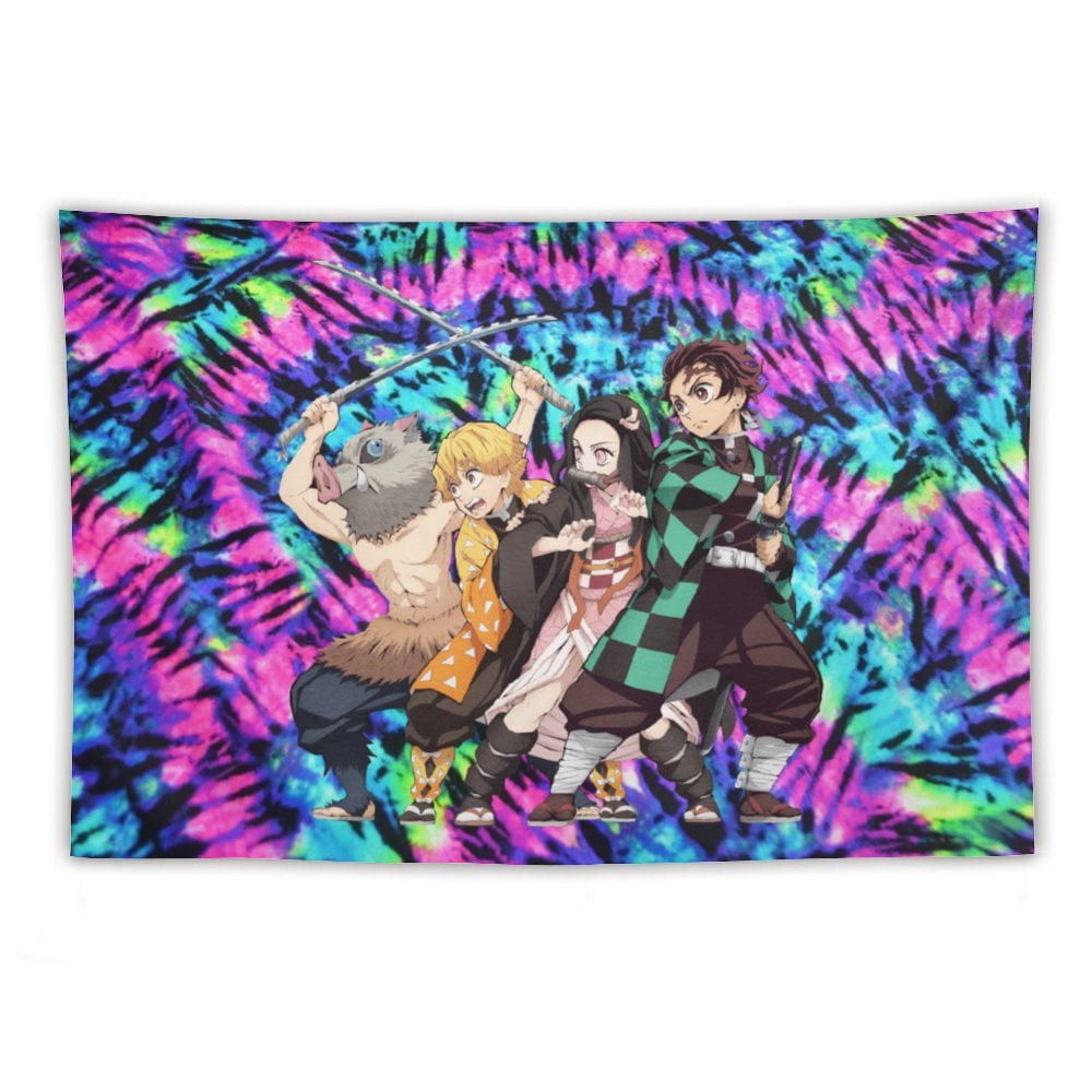 Anime Demon Slayer Tapestry 60x40 Inch Funny Flag Wall Hanging Window ...