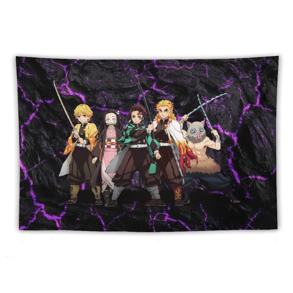 Anime Demon Slayer Tapestry 60x40 Inch Funny Flag Wall Hanging Window ...