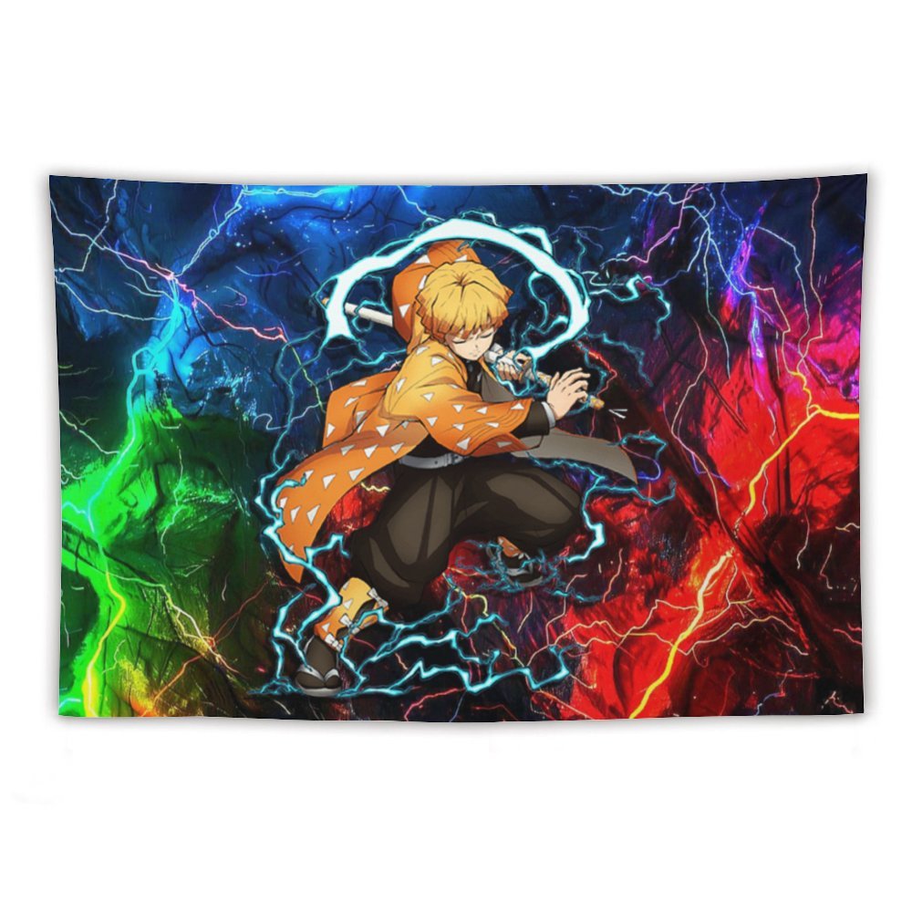 Anime Demon Slayer Tapestry 60x40 Inch Funny Flag Wall Hanging Window ...
