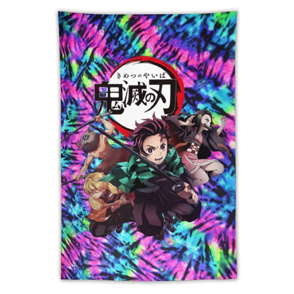Anime Demon Slayer Tapestry 60x40 Inch Funny Flag Wall Hanging Window ...