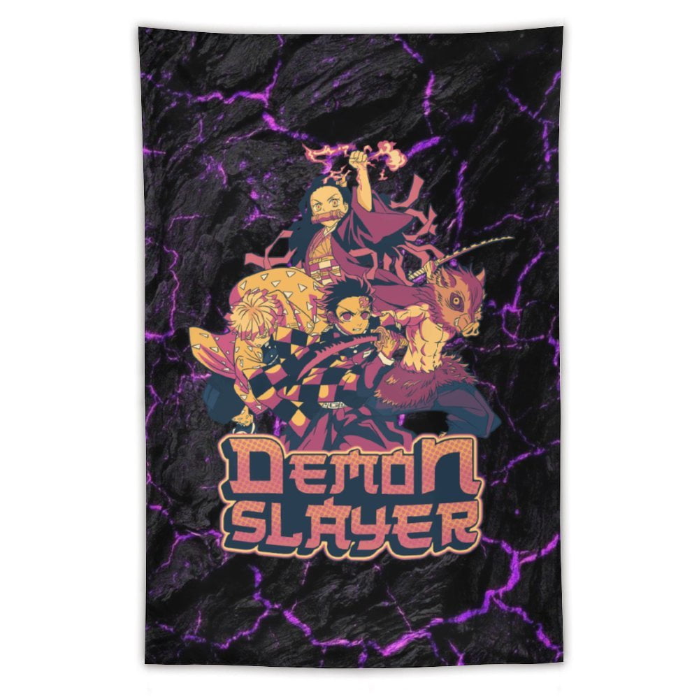 Anime Demon Slayer Tapestry 60x40 Inch Funny Flag Wall Hanging Window ...