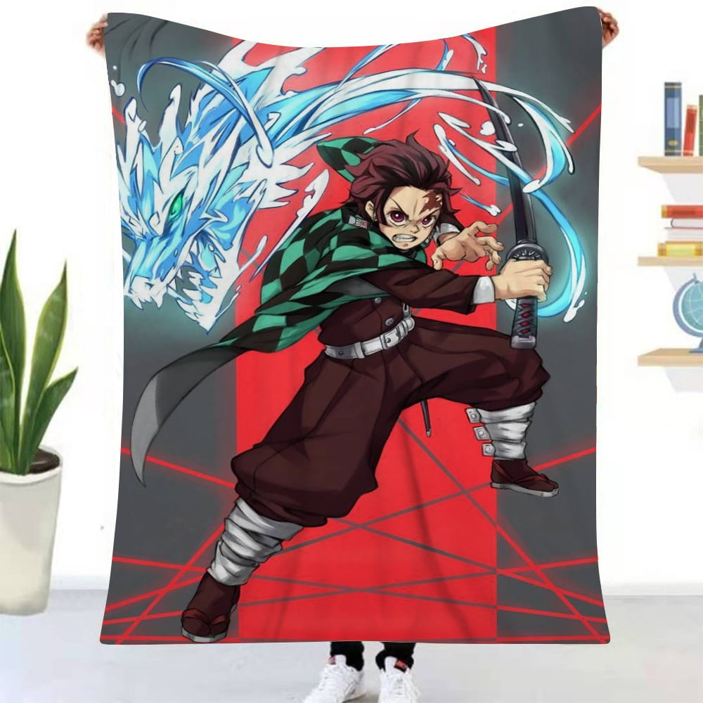 Anime Demon Slayer Throw Blanket for Kids and Adults, Warm and Cozy ...