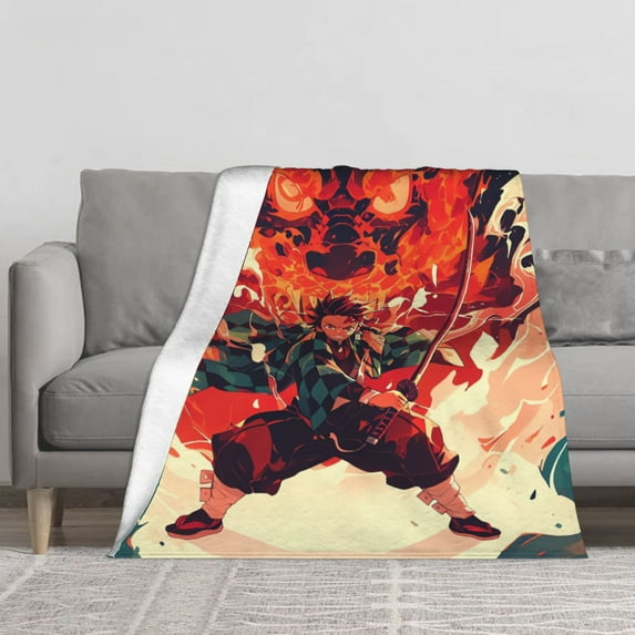 Anime Demon Slayer Ultra-Soft Micro Fleece Blanket Multi-Size Flannel ...