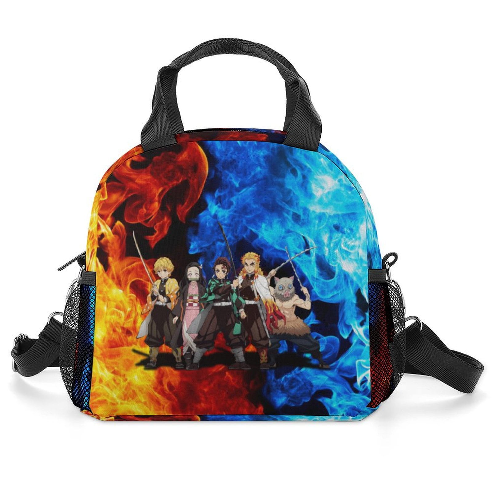 Anime Demon Slayer Unisex 300D Polyester Lunch Box ,With Strap Reusable ...