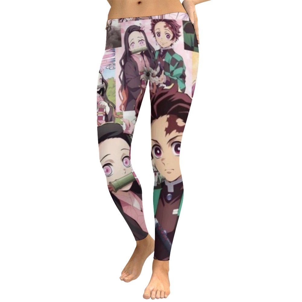 Anime Demon Slayer Women's Yoga Pants High Waisted Tummy Control Non ...