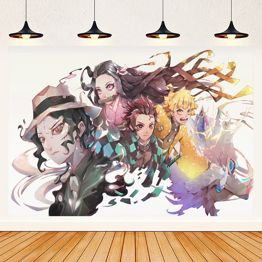 Anime Demon Slayers Theme Birthday Party Decoration Cartoon Characters ...