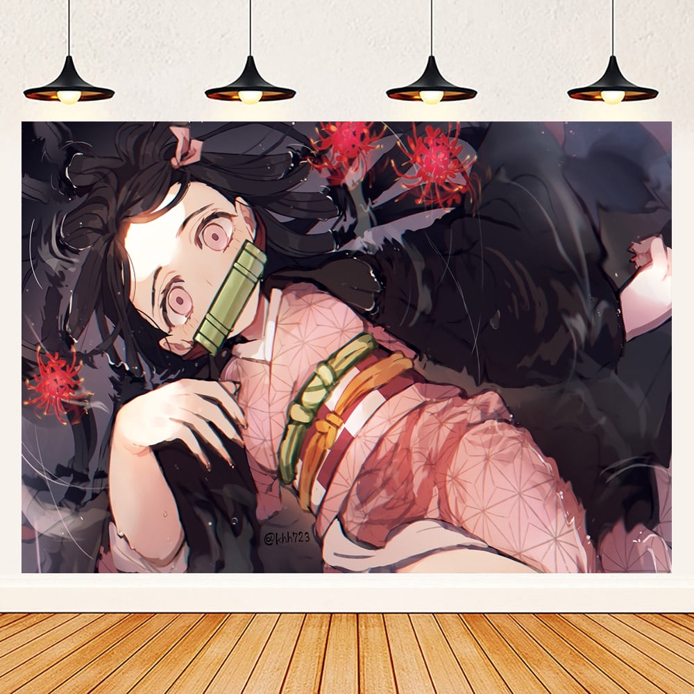 Anime Demon Slayers Theme Birthday Party Decoration Cartoon Characters ...