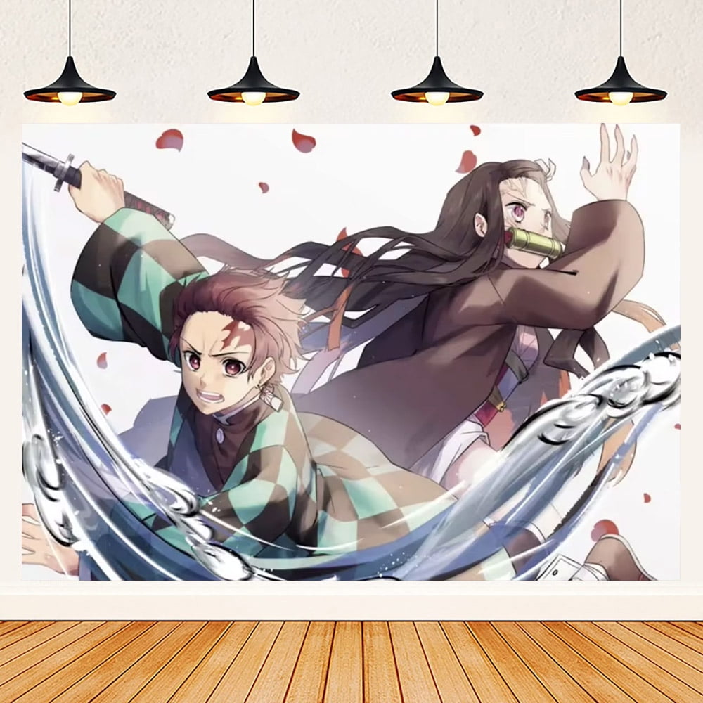 Anime Demon Slayers Theme Birthday Party Decoration Cartoon Characters ...