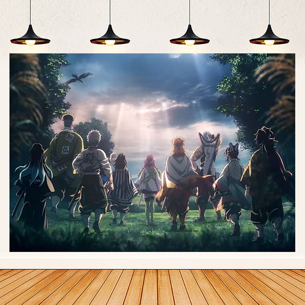 Anime Demon Slayers Theme Birthday Party Decoration Cartoon Characters ...