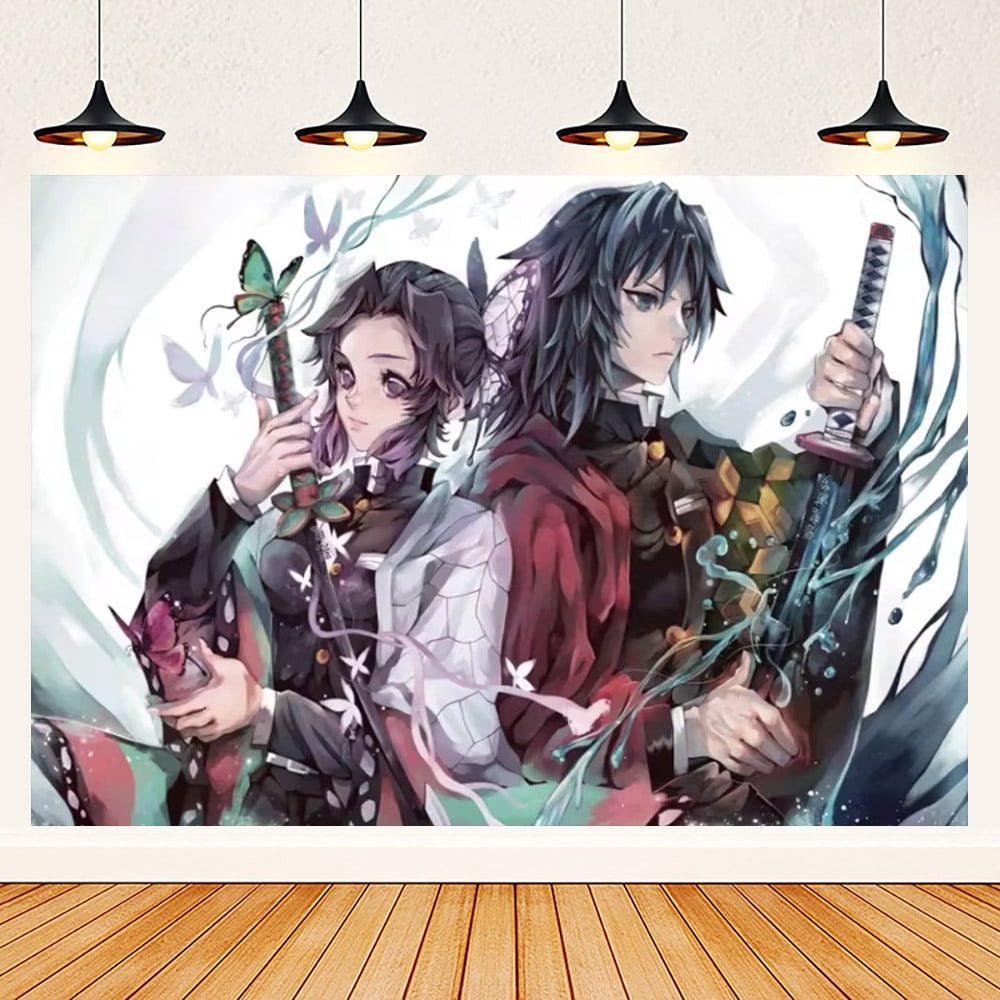 Anime Demon Slayers Theme Birthday Party Decoration Cartoon Characters ...