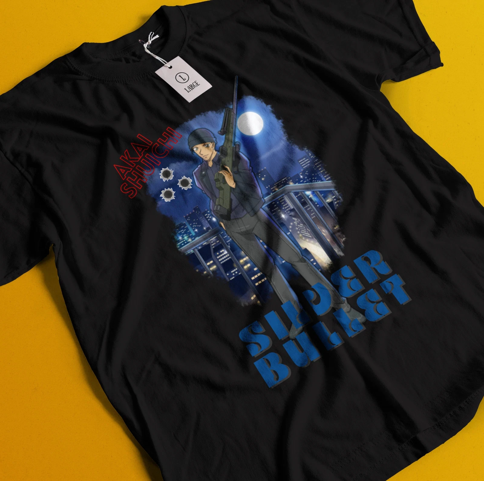 Anime Detective Conan Akai Case Black T Shirt Size S - 5XL - Walmart.com