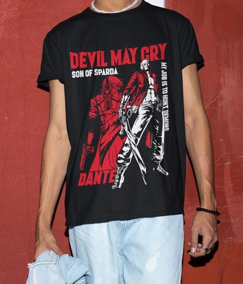 Anime Devil May Cry Dante T-shirt Manga Shirts Men Women Unisex #2 ...