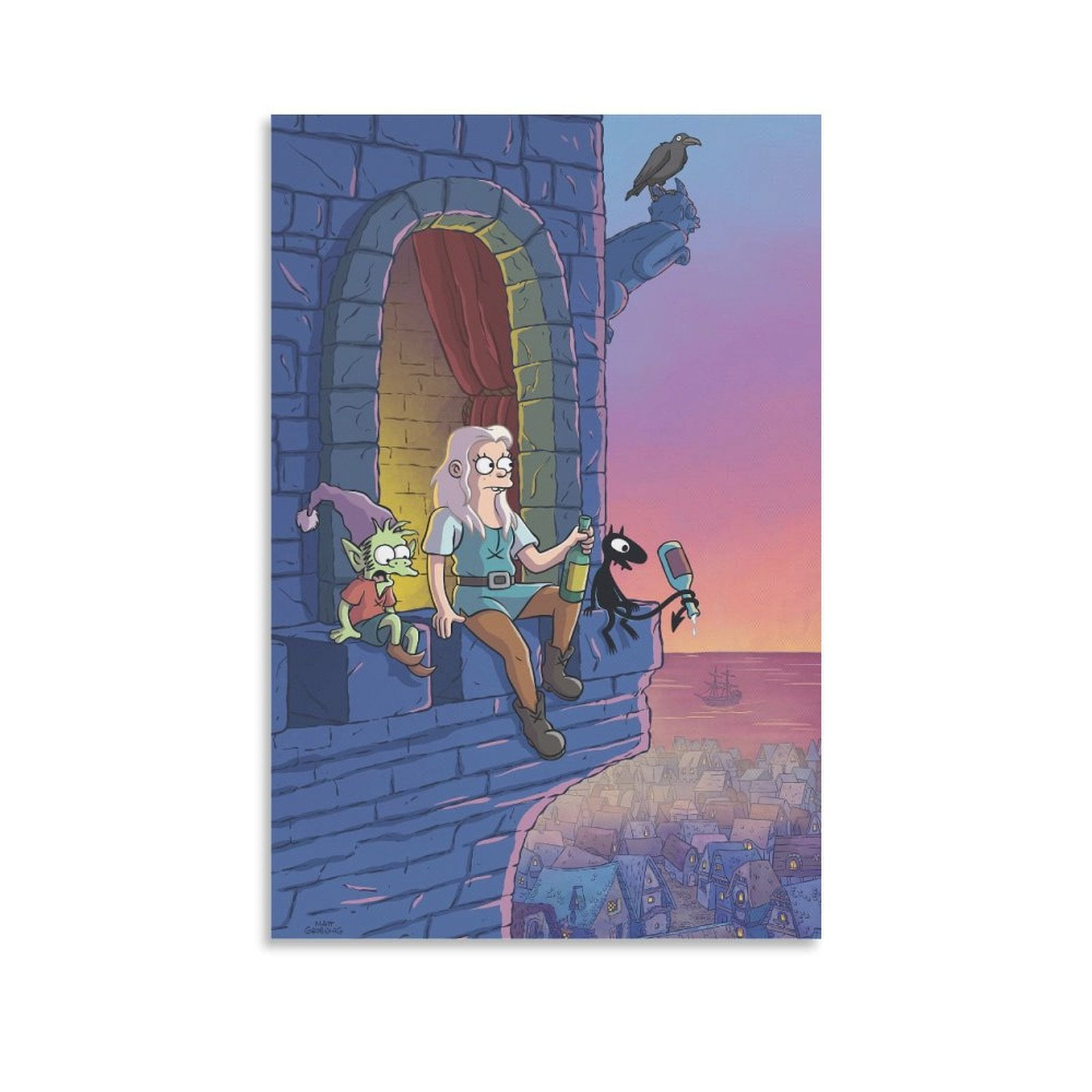 Anime Disenchantment Print Poster (3) Canvas Poster Wall Art Picture ...
