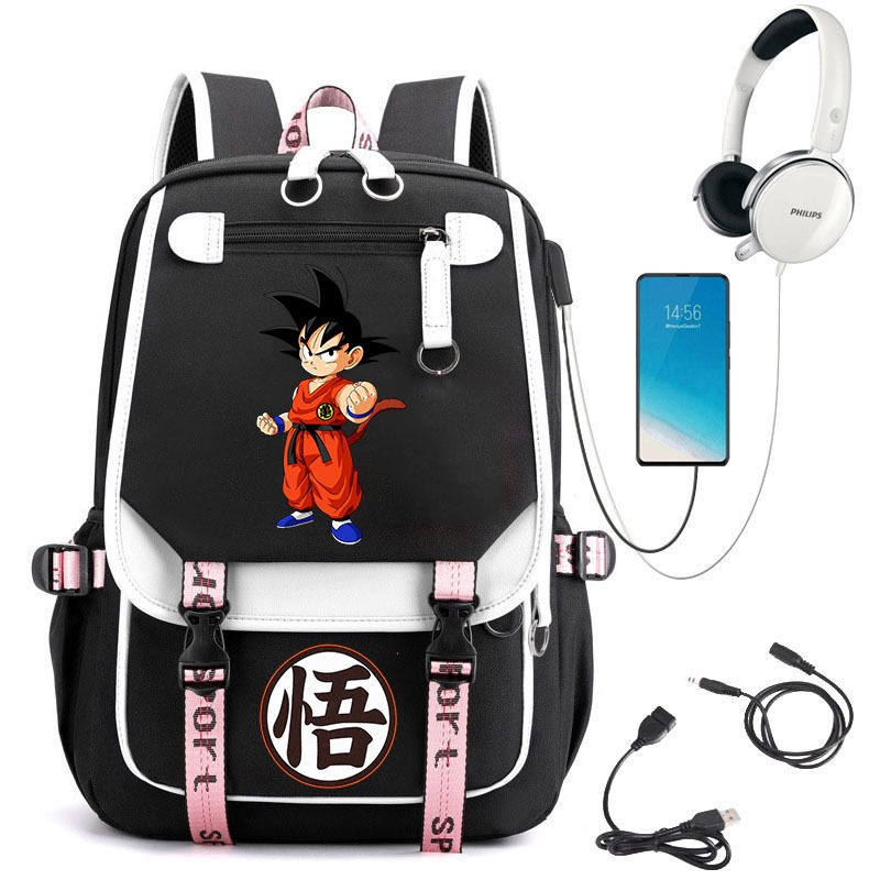 Anime Dragon Backpack Ball Cartoon Back Wukong Back To Schoolbag ...
