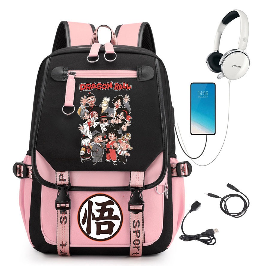 Anime Dragon Backpack Ball Cartoon Back Wukong Back To Schoolbag ...