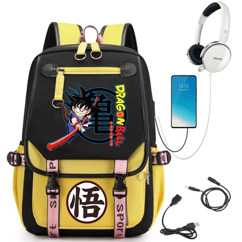 Anime Dragon Backpack Ball Cartoon Back Wukong Back To Schoolbag ...