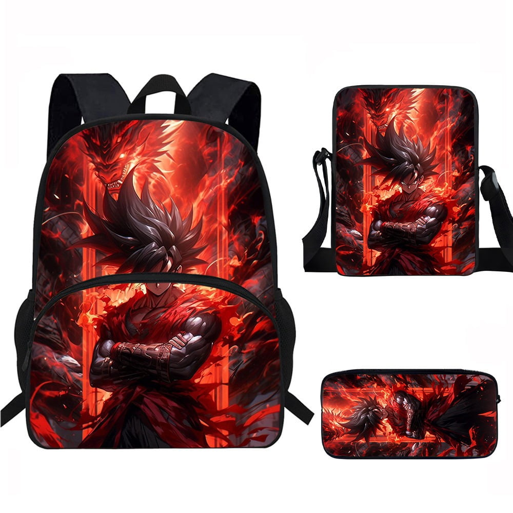 Anime Dragon Ball Backpack Goku Backpack Set 3D Print Casual Student ...
