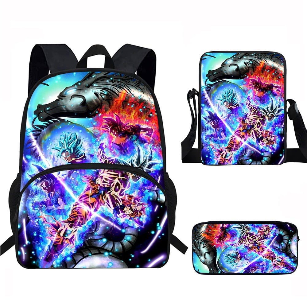 Anime Dragon Ball Backpack Goku Backpack Set 3D Print Casual Student ...