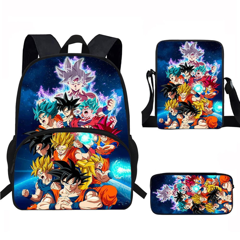 Anime Dragon Ball Backpack Goku Backpack Set 3D Print Casual Student ...