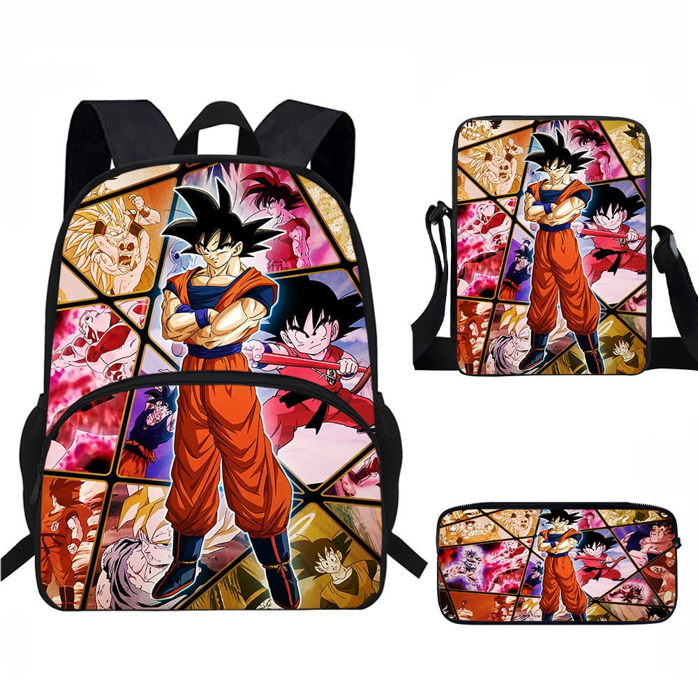 Anime Dragon Ball Backpack Unisex Teen Men Women Goku Set 3D Print ...