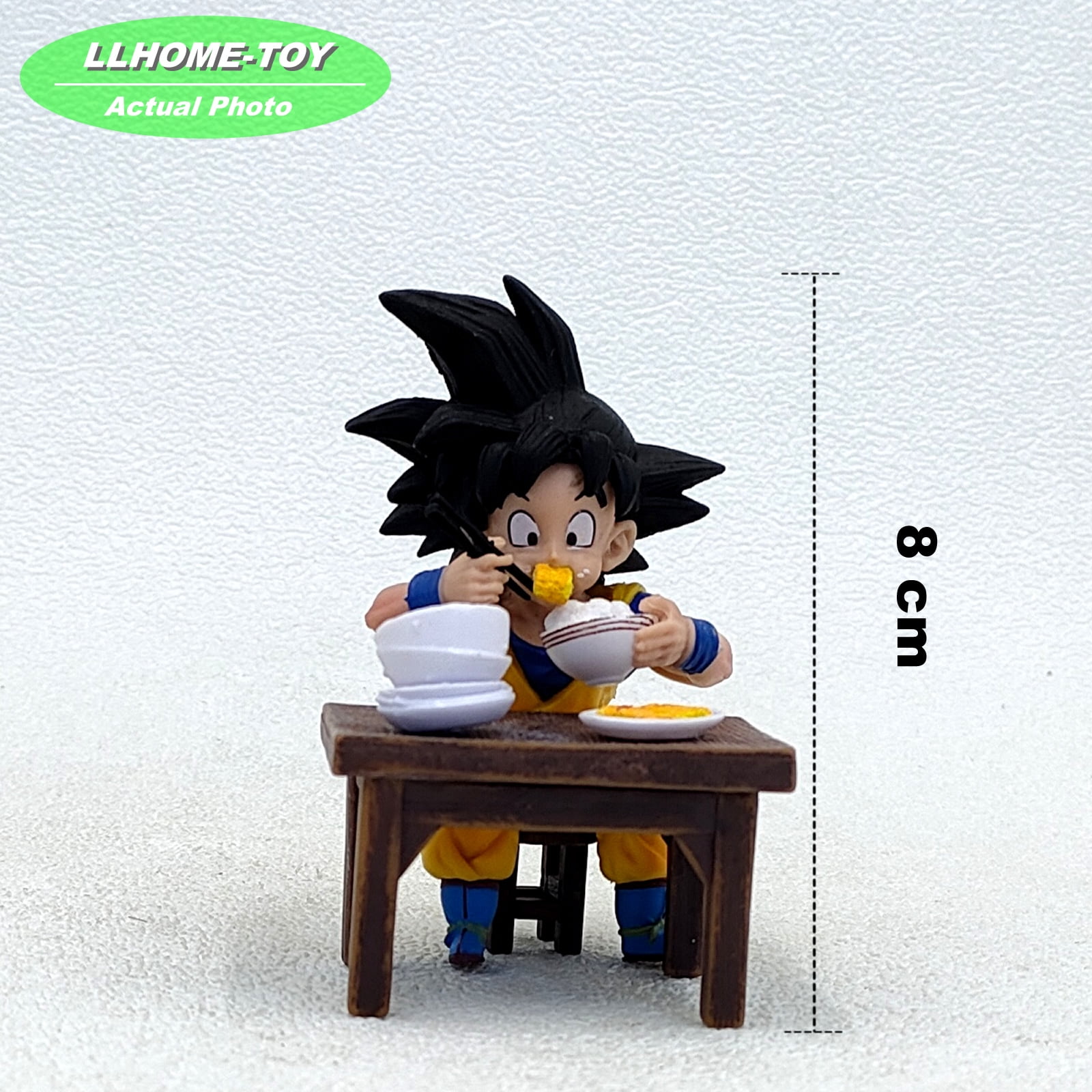 Anime Dragon Ball Z Son goku eating rice cute happy 1PC Figure Statue ...