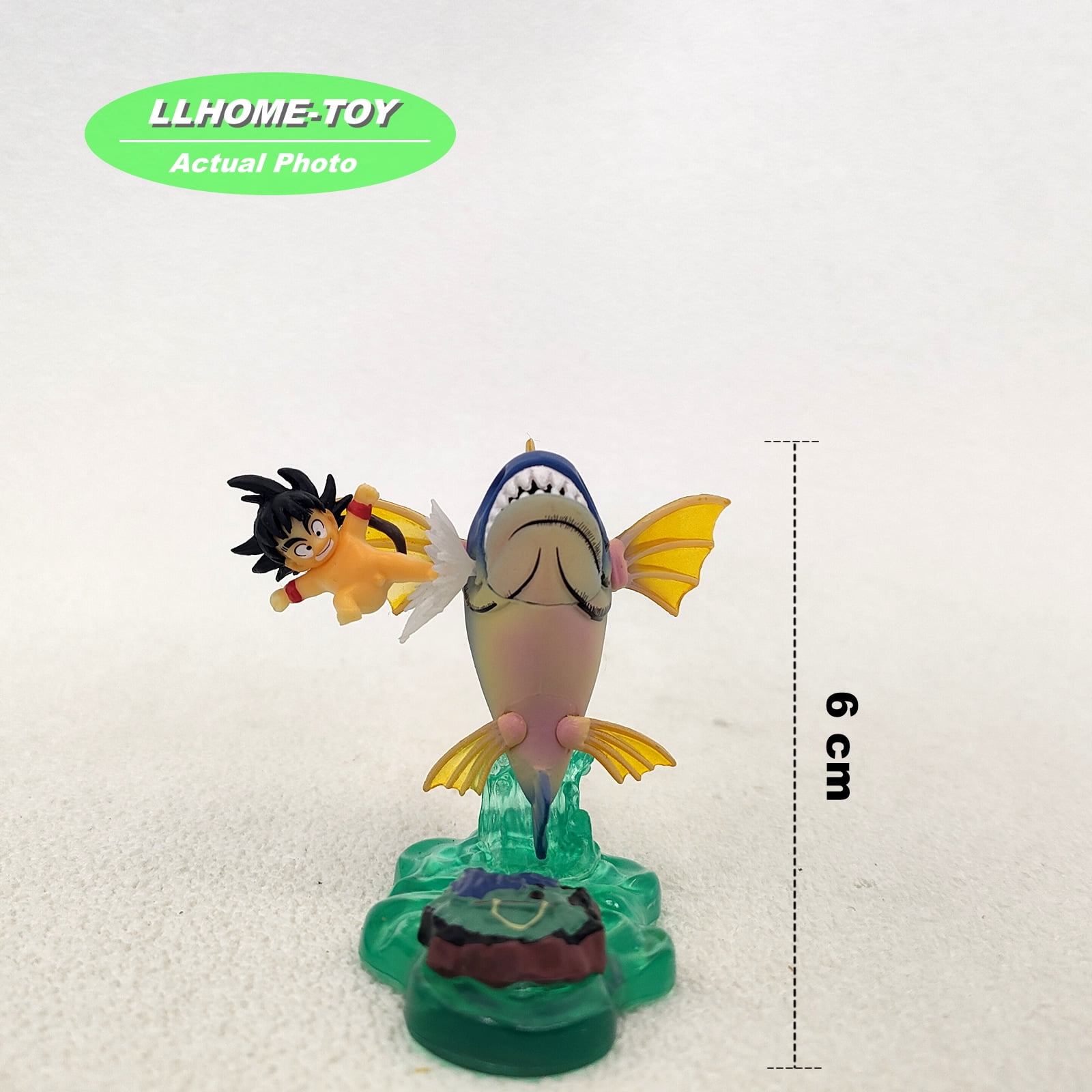 Anime Dragon Ball Z Super Kid Son Goku kick fish cute Figure Toy Gift ...