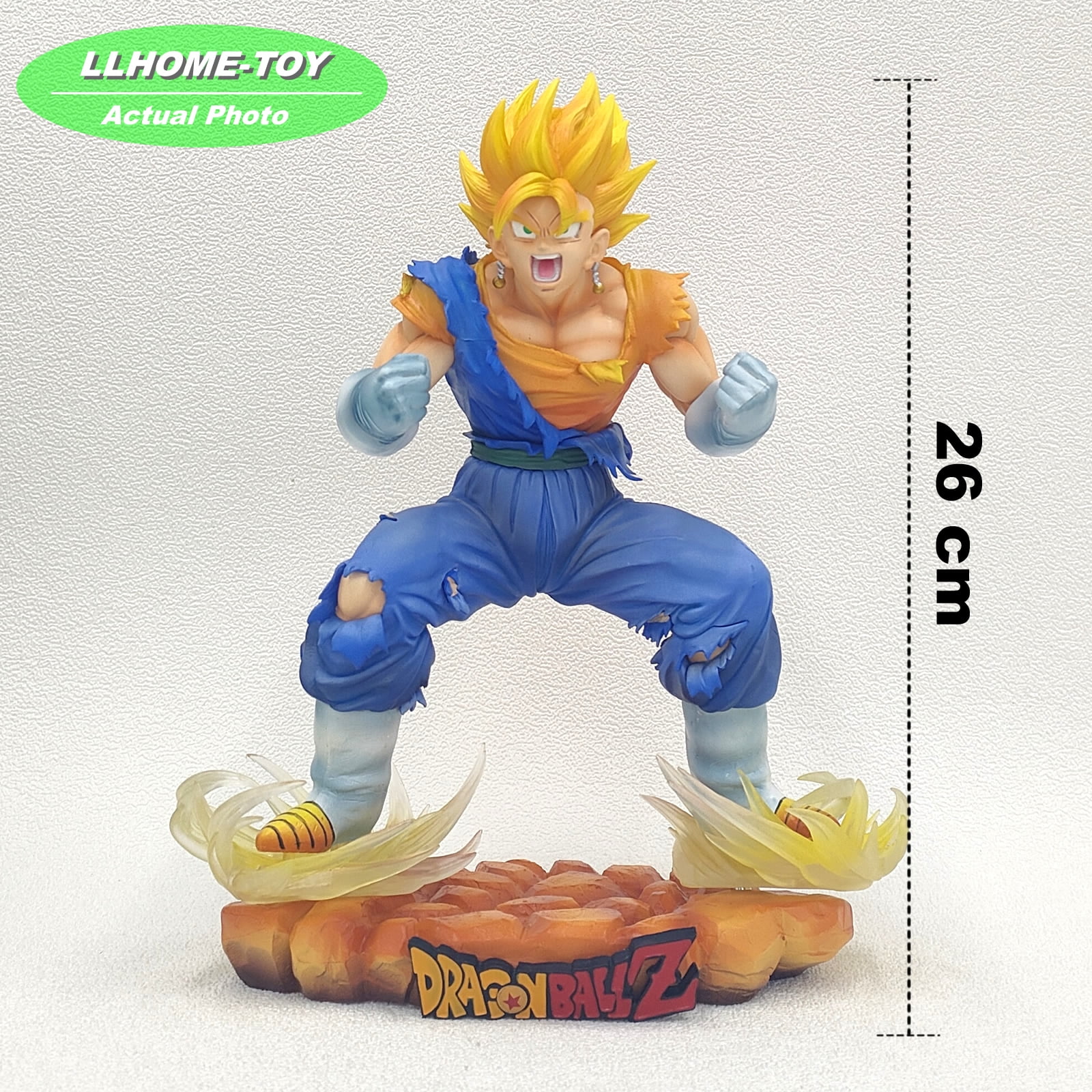 Anime Dragon Ball Z Super Saiyan Blue Vegetto Blast Squat PVC Figure ...
