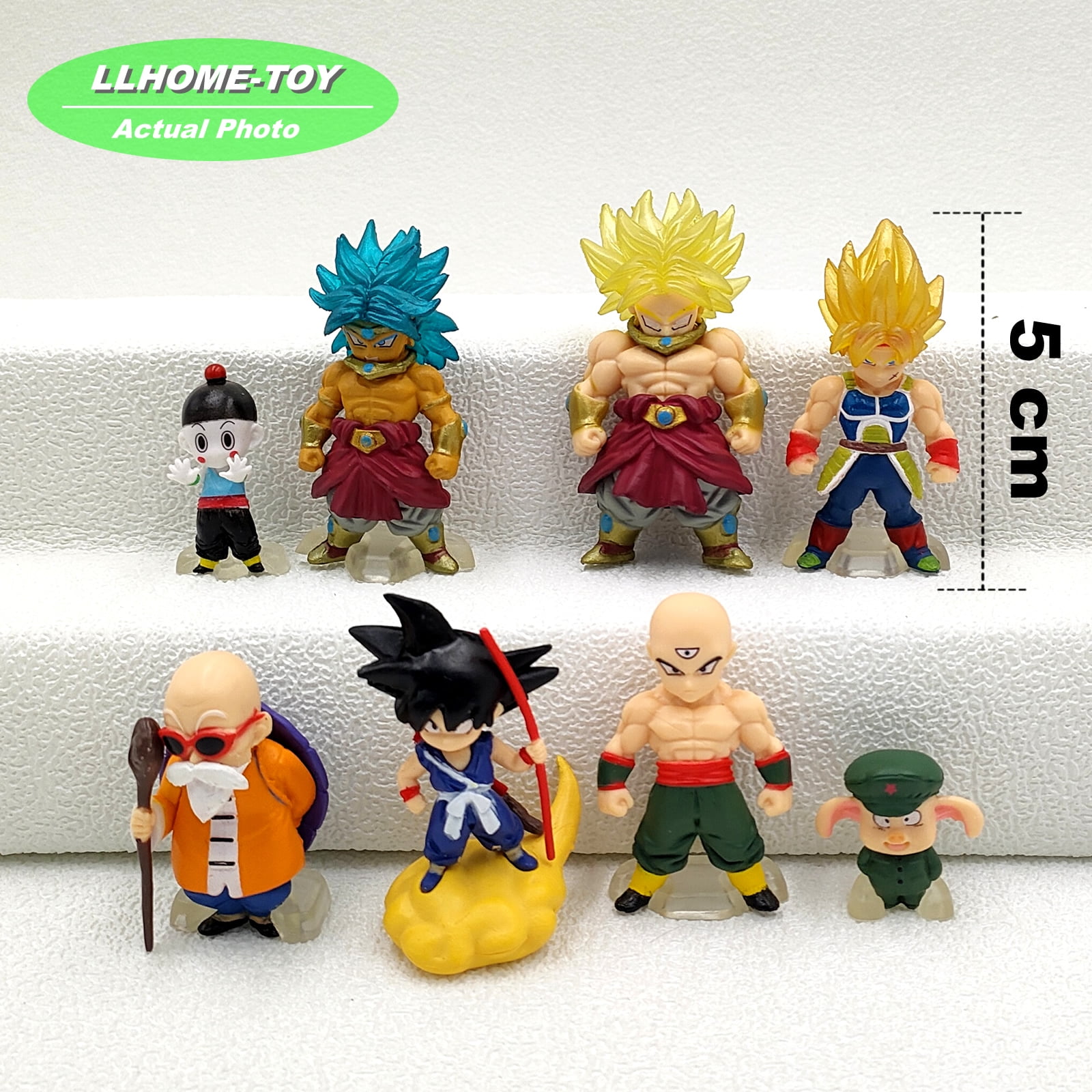 Anime Dragon Ball Z Super Saiyan Broli Goku Tien Chiaotzu 8pcs Figure ...