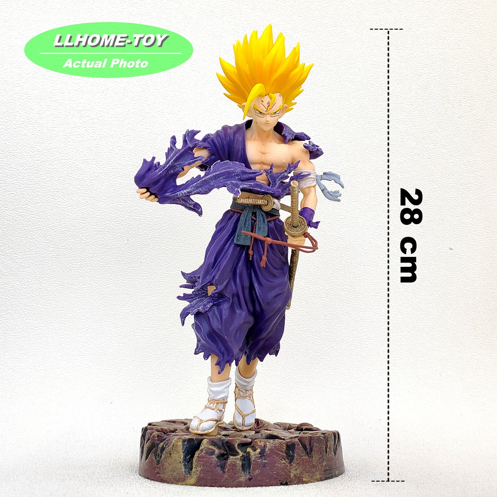 Anime Dragon Ball Z Super Saiyan Son Gohan Samurai Hurt Figure Statue ...