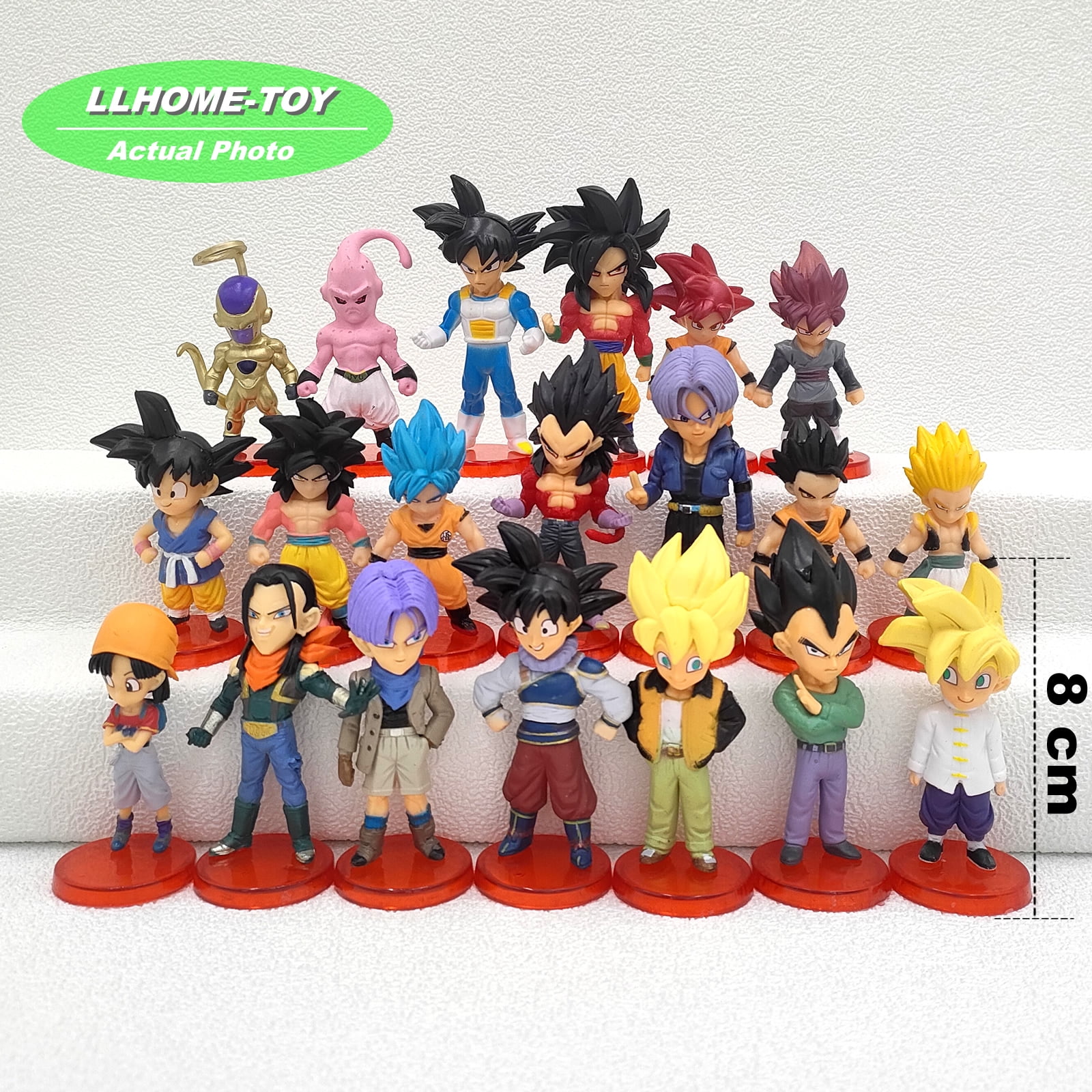 Anime Dragon Ball Z Super Son Goku 20pcs cute Figure set Cake topper ...