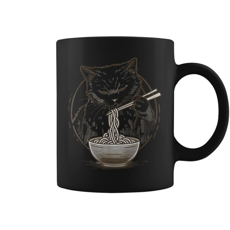 Anime Eat Ramen Aesthetic Cat Coffee Mugs - Walmart.com