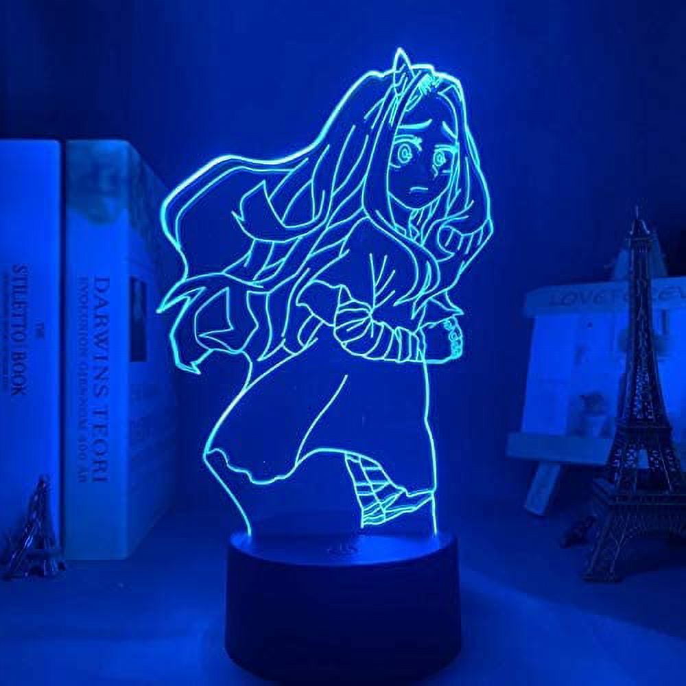Anime Eri lamp Cool 3D Illusion Night Lamp Home Room Decor Upward ...