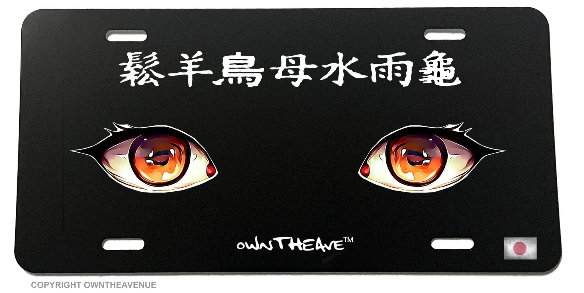 Anime Eyes JDM Drifting Racing Kanji License Plate Cover - Walmart.com