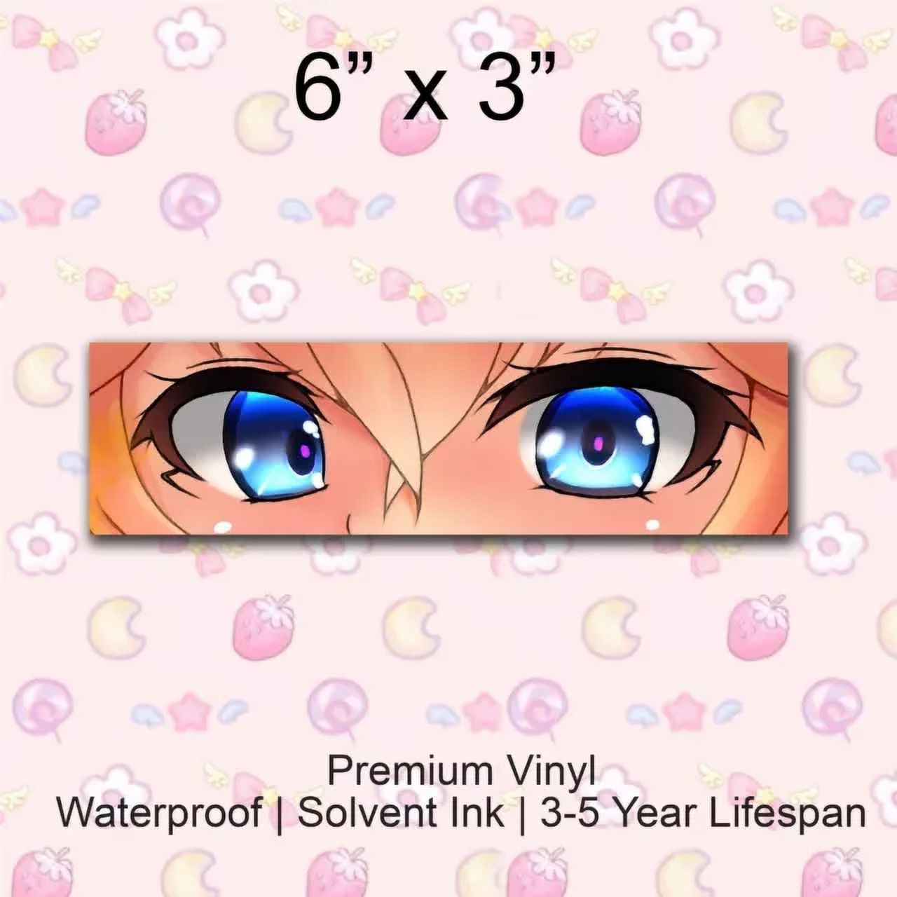Anime Eyes Slap Car Bumper Sticker Villain Eyes Anime Sticker Phone ...