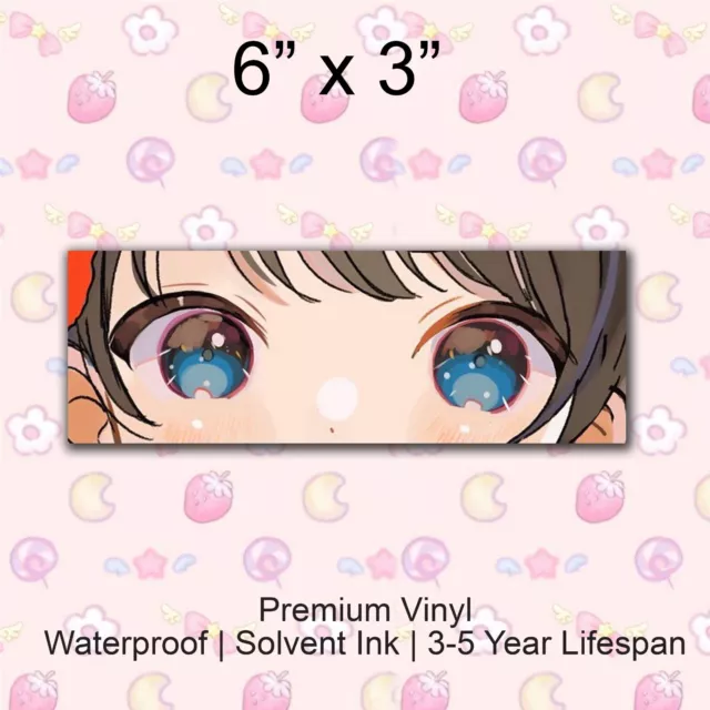 Anime Eyes Slap Car Bumper Sticker Villain Eyes Anime Sticker Phone ...